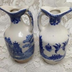 Dining | Vintage Rare 9pc Blue Willow Condiment Set | Poshmark